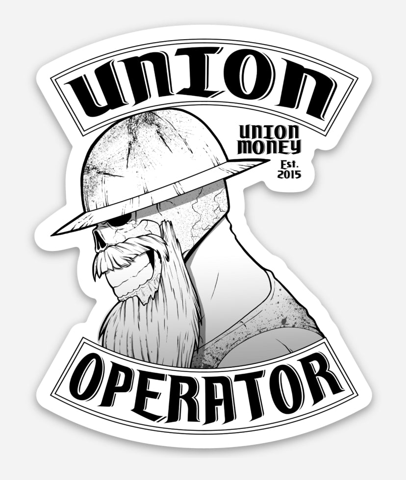Operator Skull side view sticker – UNION MONEY CO