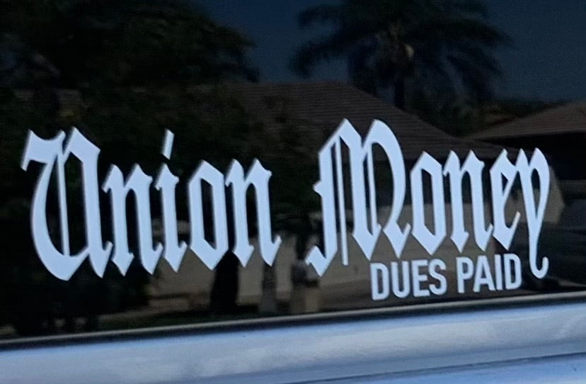 Union Money "Dues Paid" - transfer decal – UNION MONEY CO